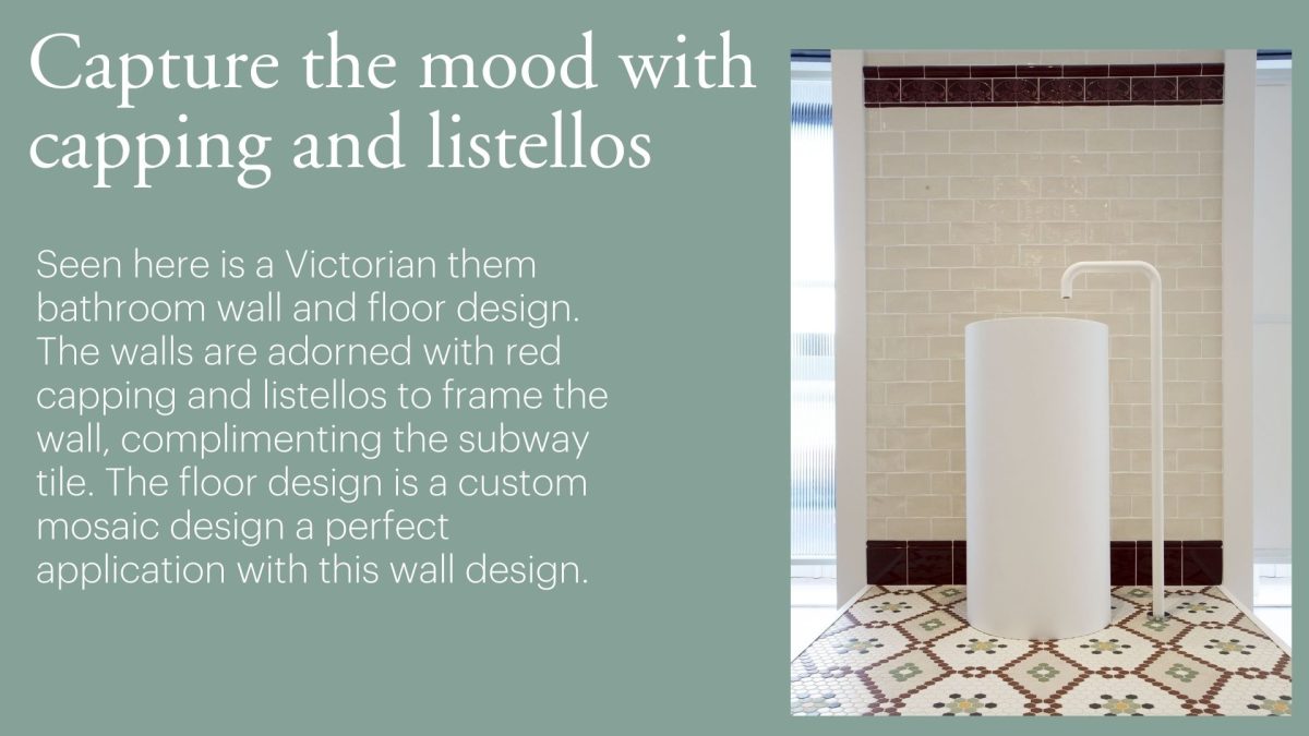 The beauty of Capping & Listellos - Tessellated Tile Factory